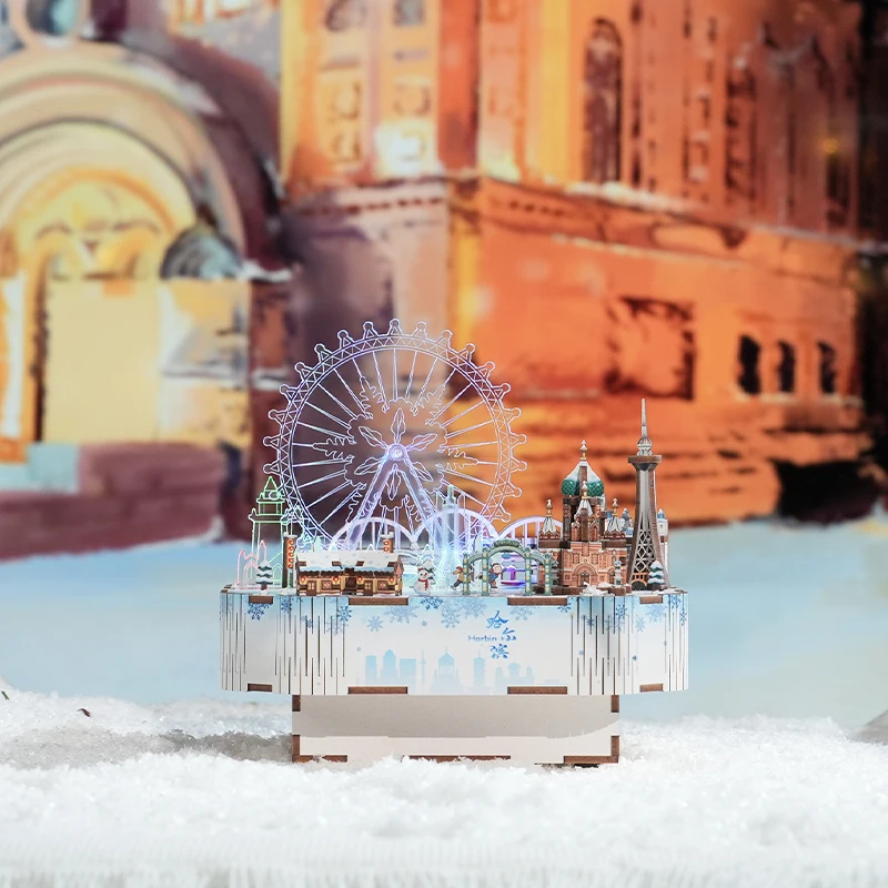 Tonecheer Snow World Music Box The Song Katyusha Ice And Snow Music Box ...