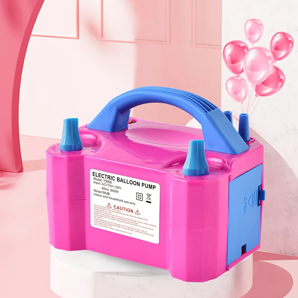 Electric Balloon Pump, Quick Inflation Dual Nozzle Blower Portable Air ...