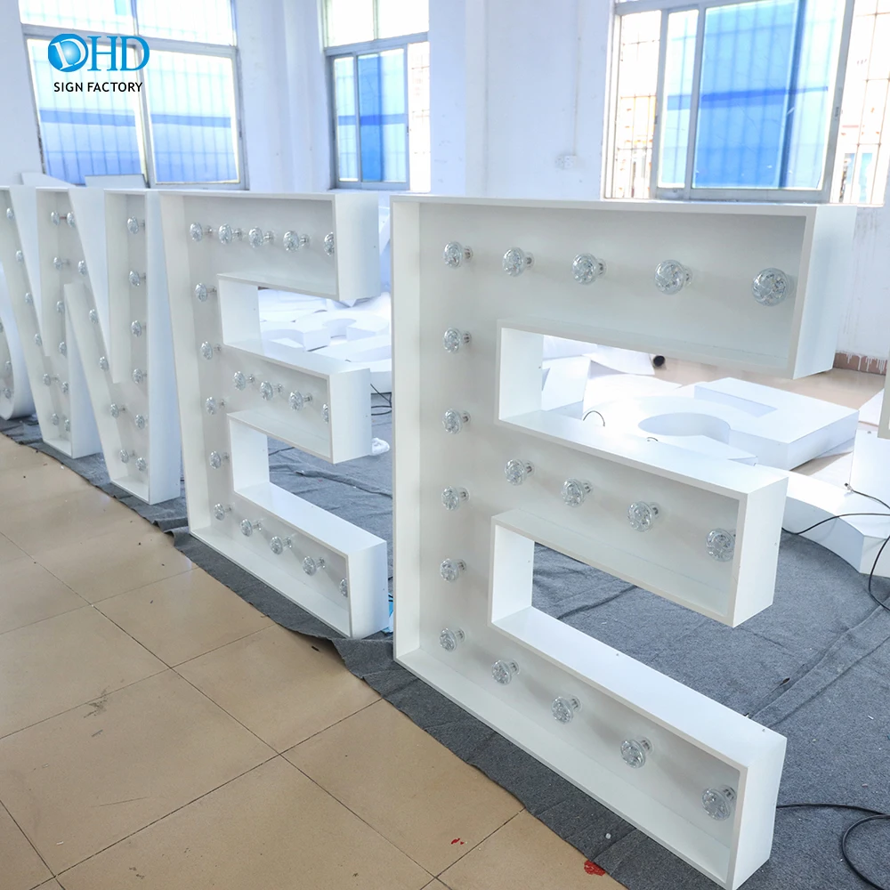 New Giant Large Party Decoration Led RGB 4ft 5ft Big Marquee Letter ...