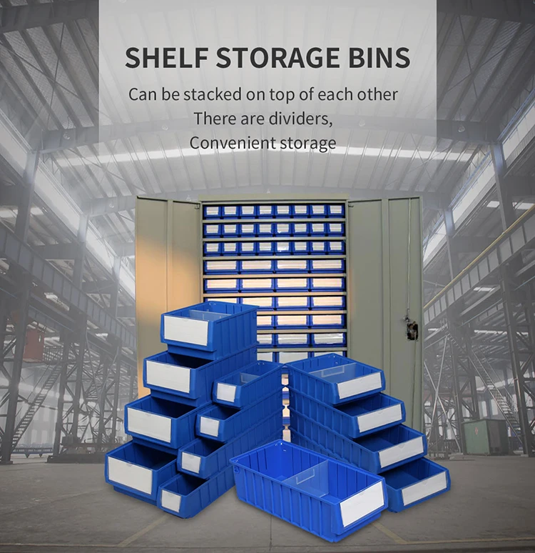 Industrial Plastic Stackable And Divisible Storage Shelf Bins Plastic ...