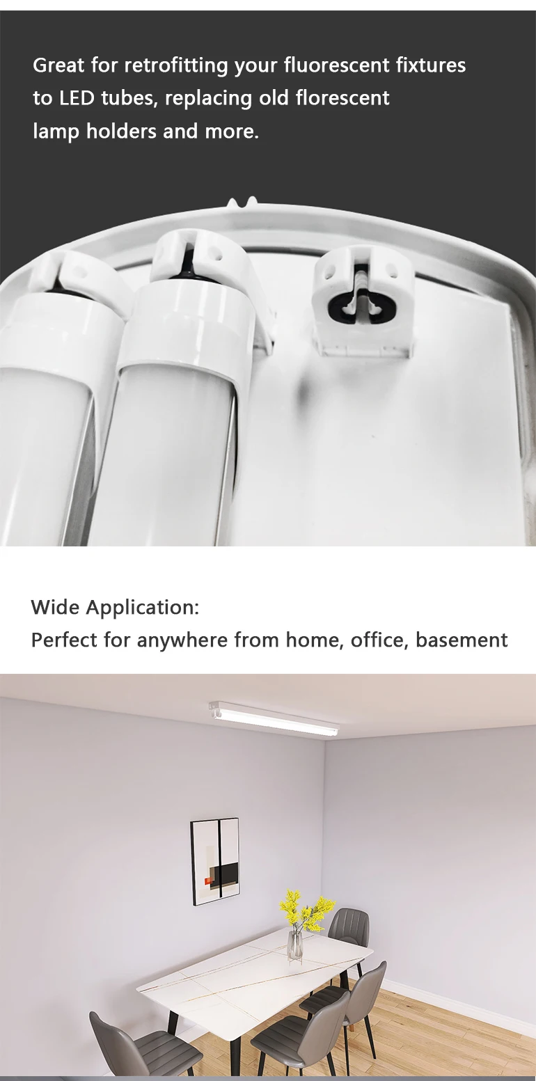 Screw Type T8 Light Socket For Led Fluorescent Tube Replacements ...