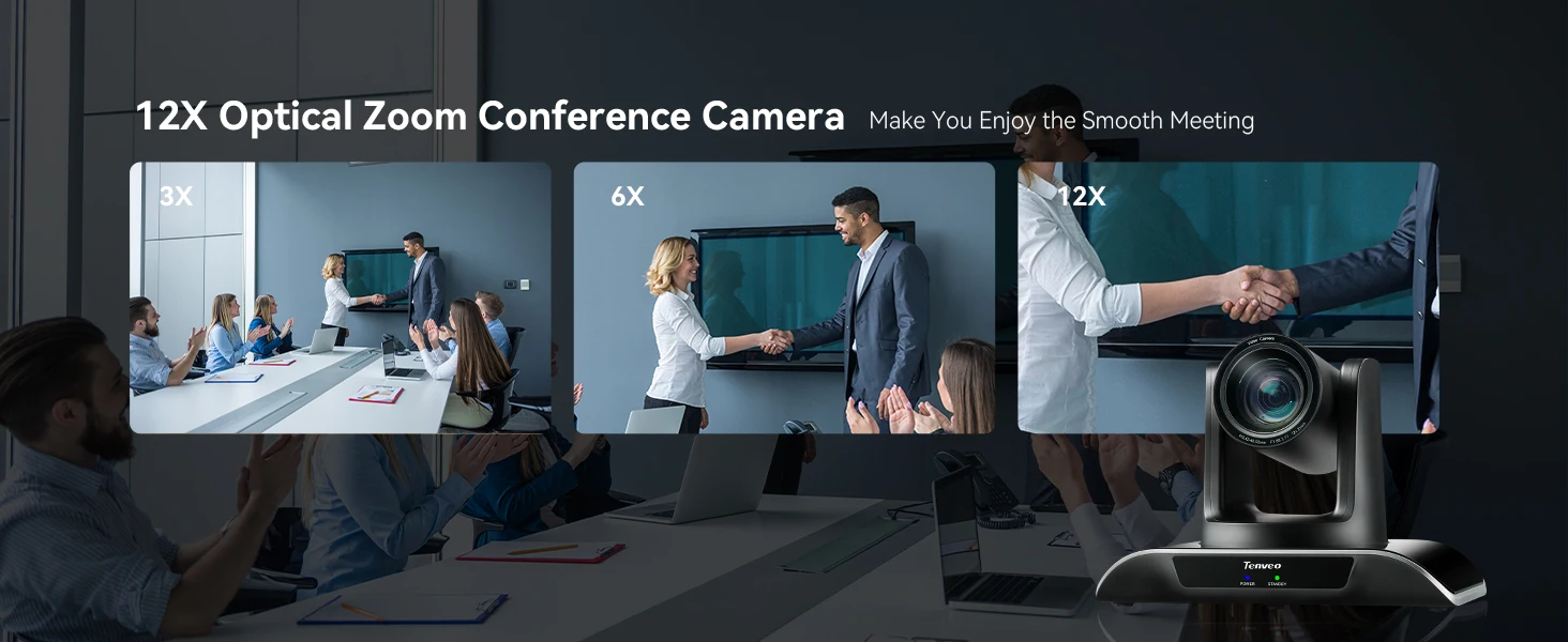 Visionmaster 12X Zoom Tenveo VHD12U 4K Camera for Web Conferences