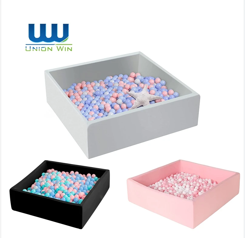 High Resiliency Foam Kid Soft Play White Pastel Tiny Square Ball Pit ...