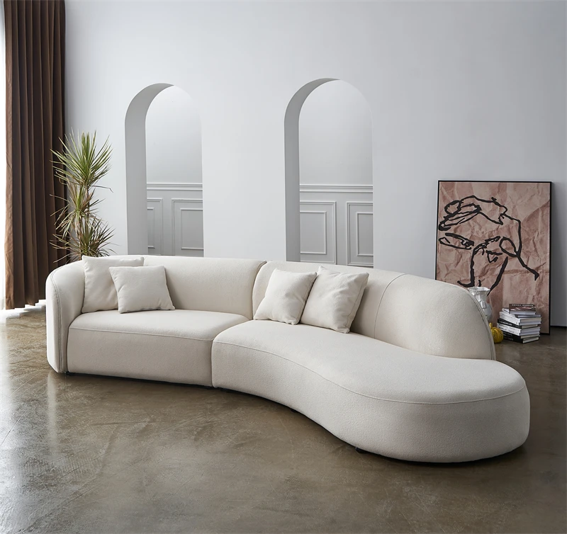Modern Curved Sectional Sofa - Luxury Living Room Furniture