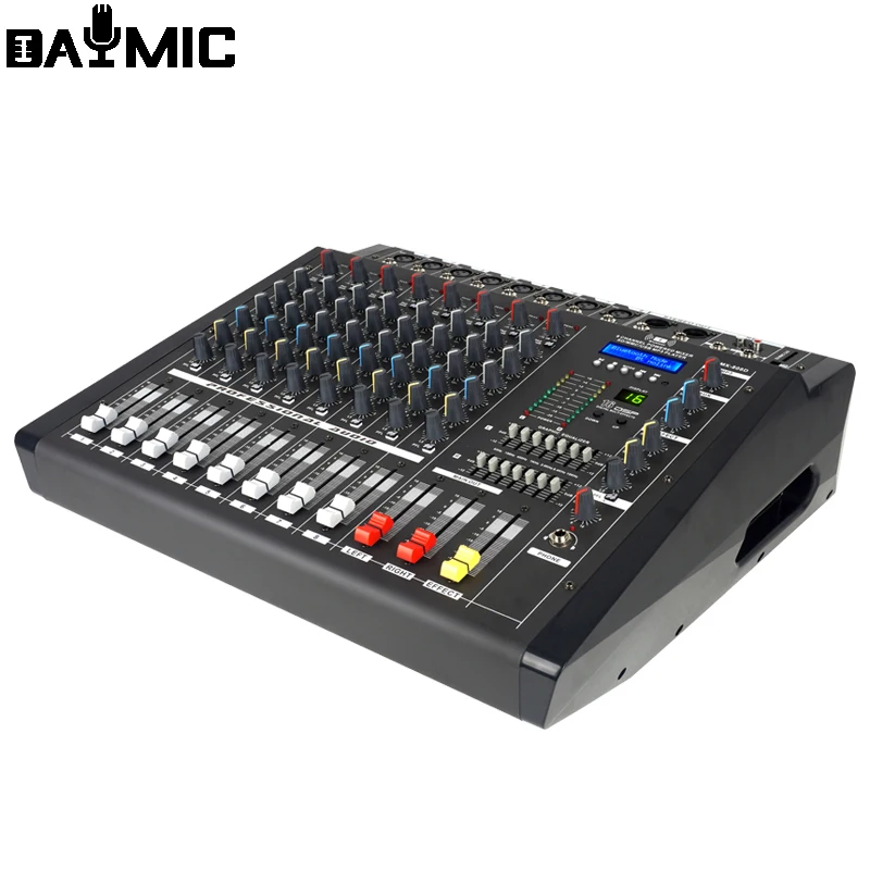 AOSHEN 8 Channel Amplifier Mixer with 16 DSP Echo Effector