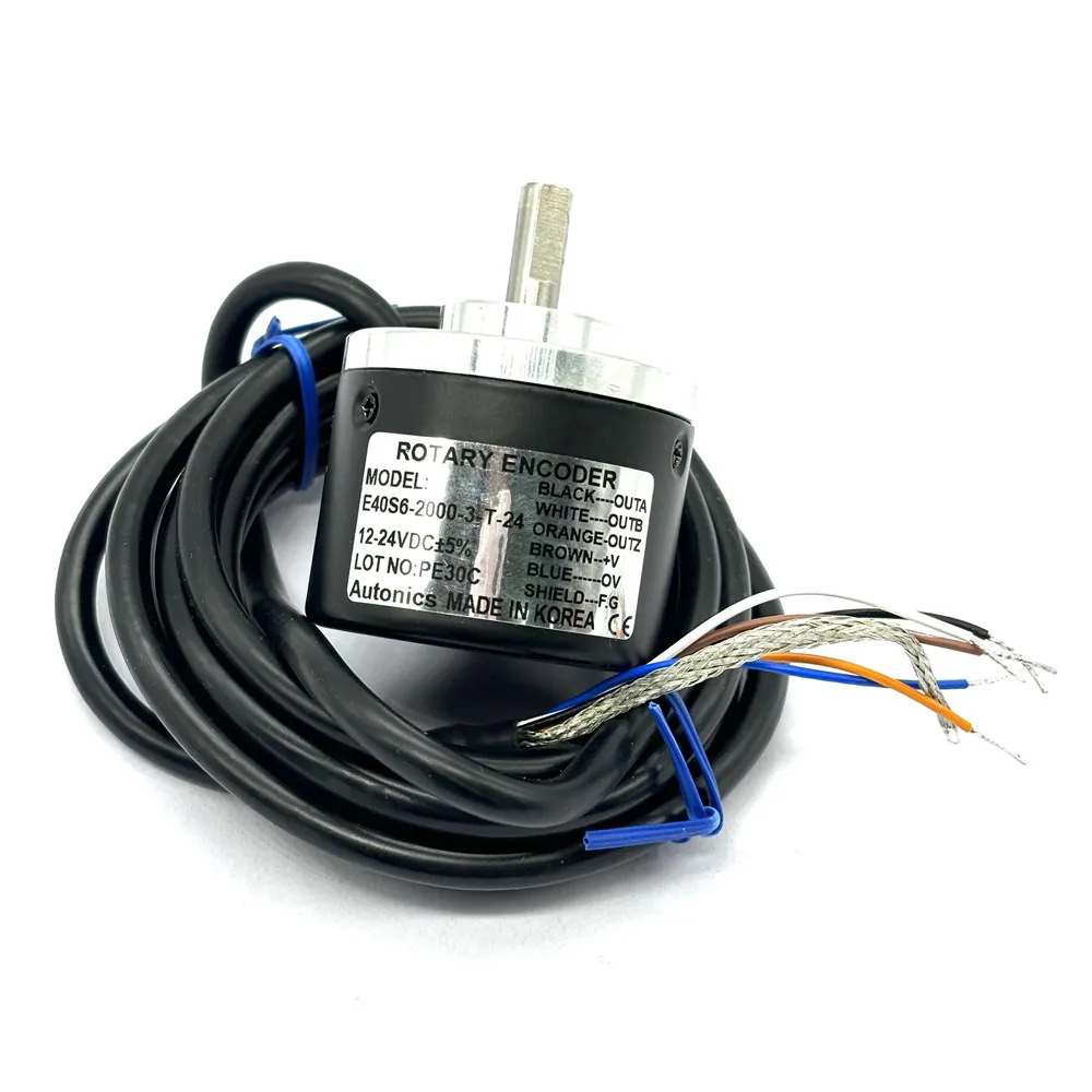 E40S6-1000-3-T-24 6mm Solid Shaft Incremental Rotary Encoder with Push ...