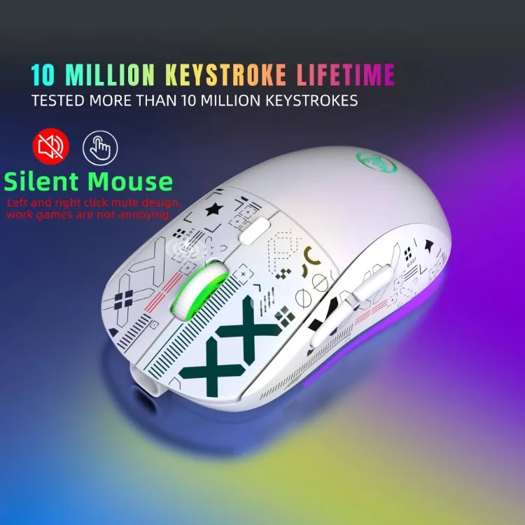 3 Modes Bluetooth Gaming Mouse Rechargeable 2.4g Usb Wireless Rgb ...