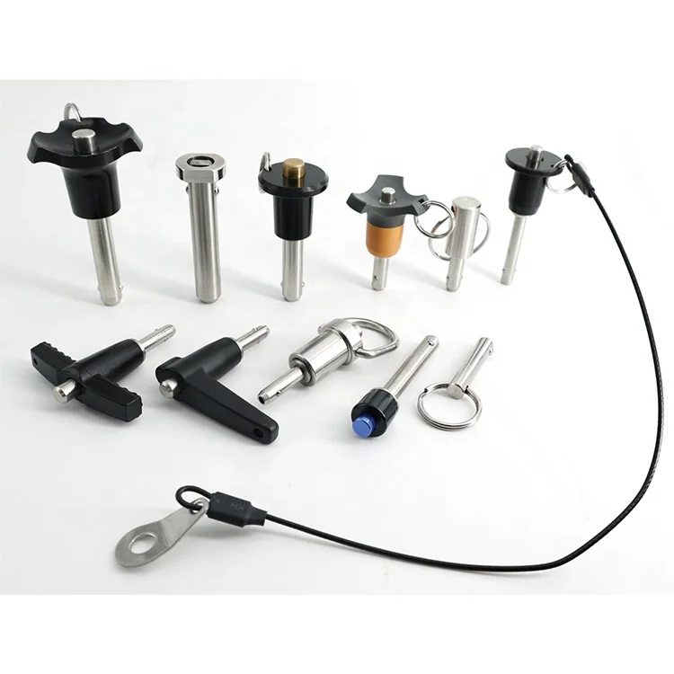 Stock Steel Pins M5 M8 M10 M12 M16 D Ring Shouldered Spring Loaded Self ...