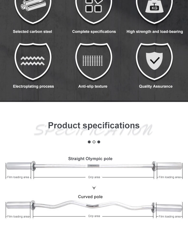Gym Chromed Solid Steel Threaded Dumbbell Bar With Two Spinlock Collars ...
