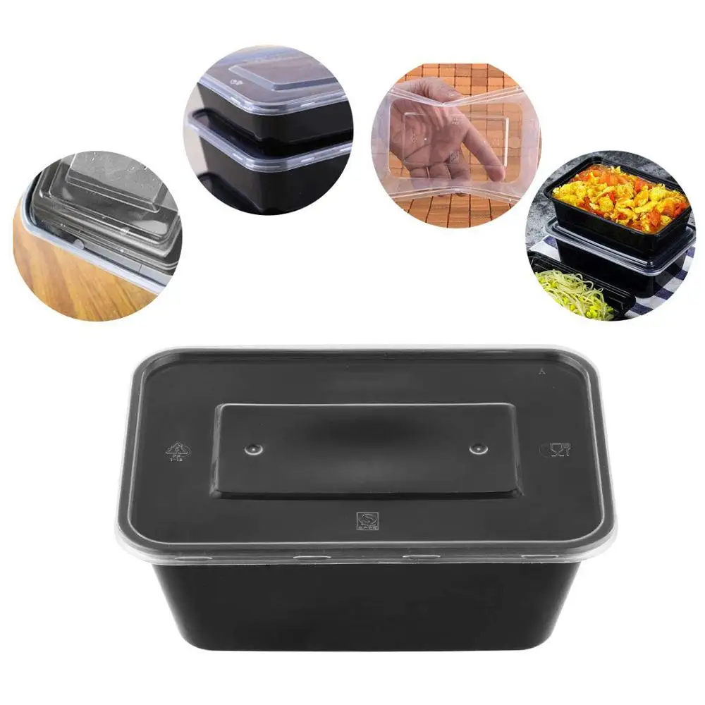 Light Weight Cheap 600ml Square Wholesale Plastic Food Containers With ...