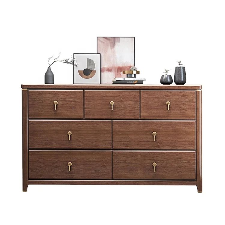 Chest Drawer 9 Drawers Modern Solid Wood Storage Living Room Cabinets ...