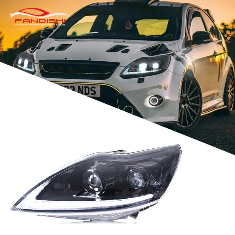 Upgrade LED DRL Dynamic headlamp headlight for Ford Focus 2009 2010 ...