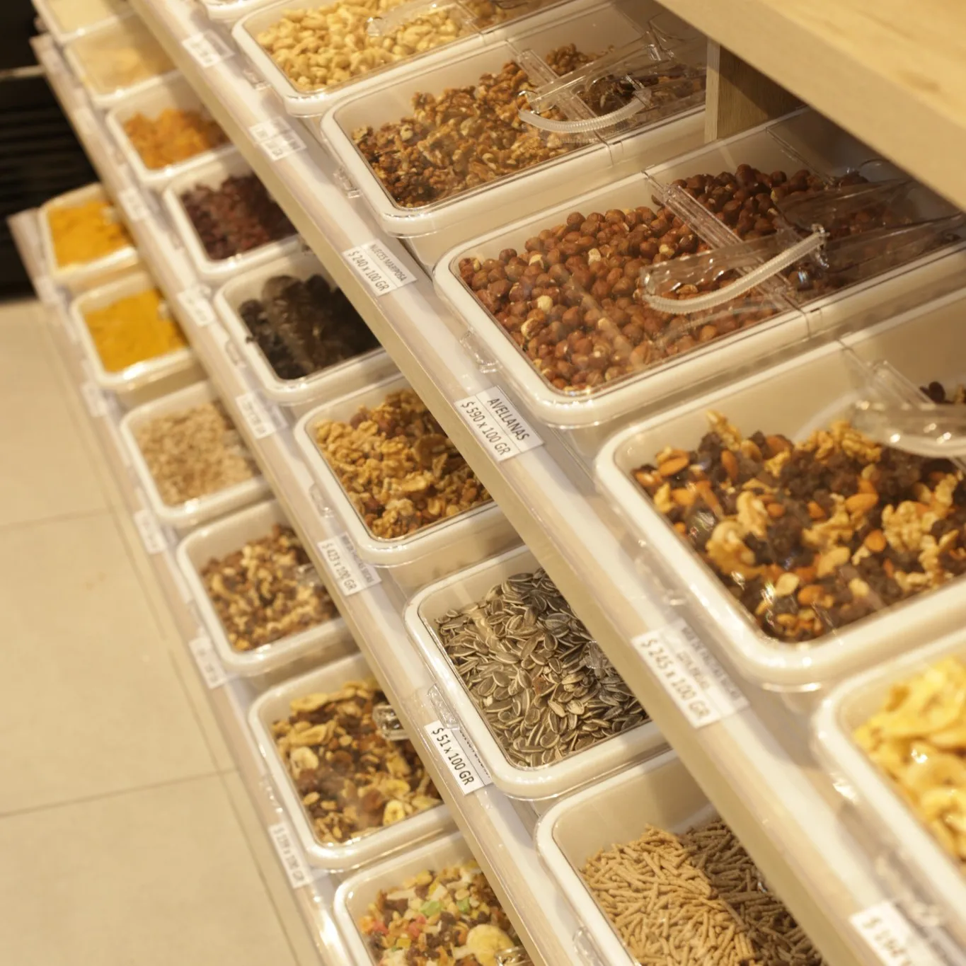 Grocery Display Solution Nuts Storage Bin Bulk Food Bins - Buy Bulk ...