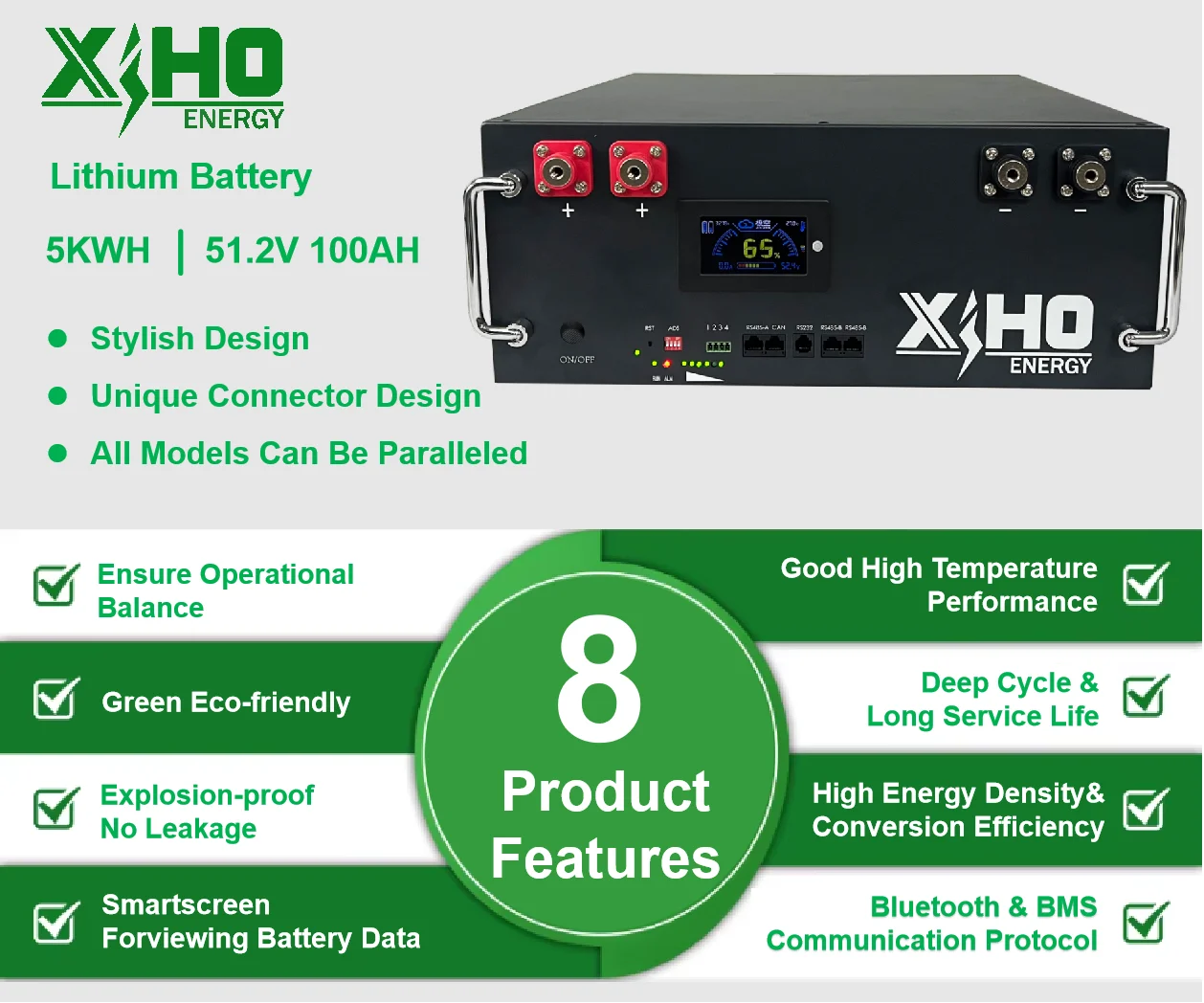 Xiho 5KWH Rack Mounted 3.2V 100Ah 48V 51.2V Lithium Lifepo4 Battery DIY ...