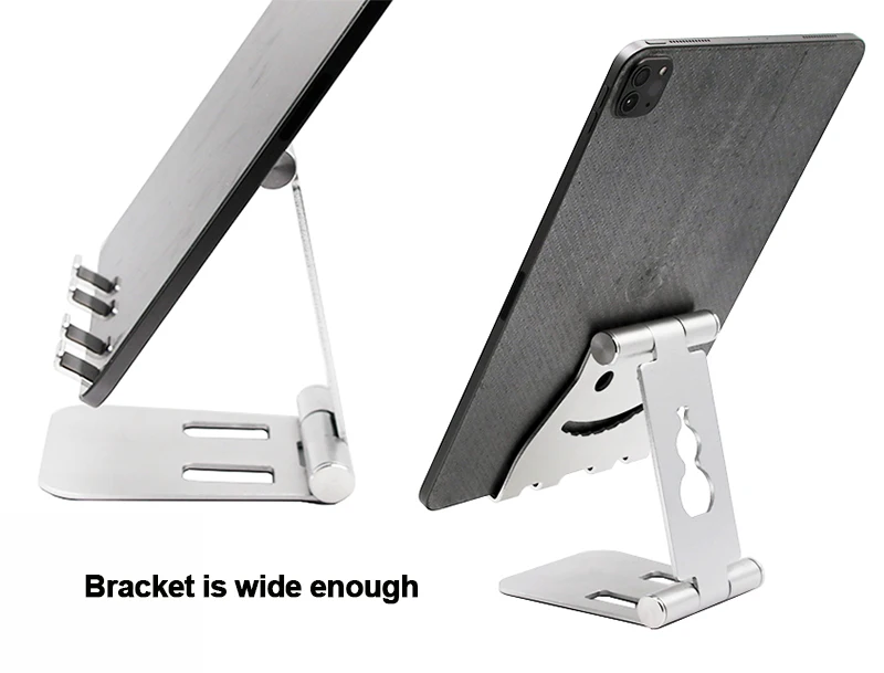 Adjustable Metal Desktop Foldable Tablet Stand Holder Rotatable Phone ...