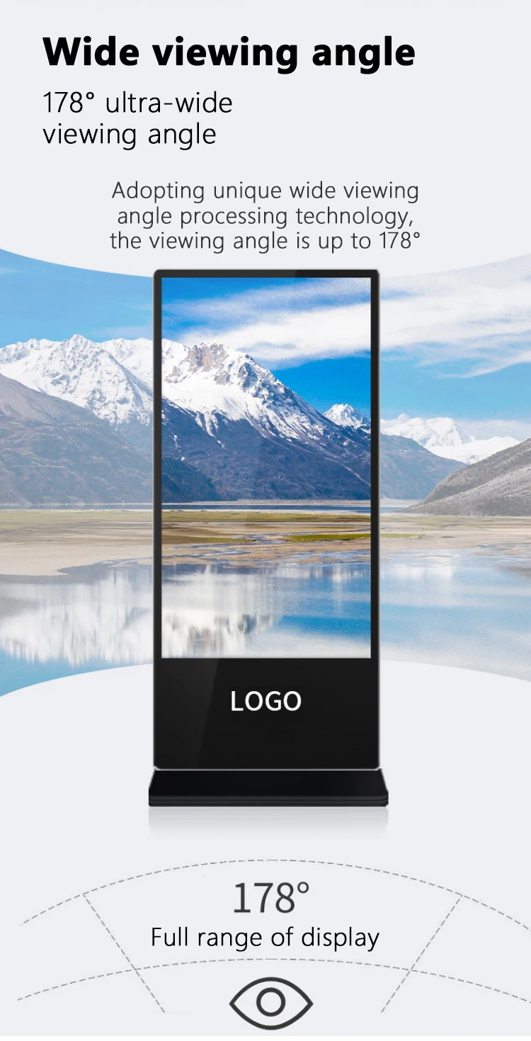 65 Inch Floor Stand Digital Signage - Ikinor Advertising Player