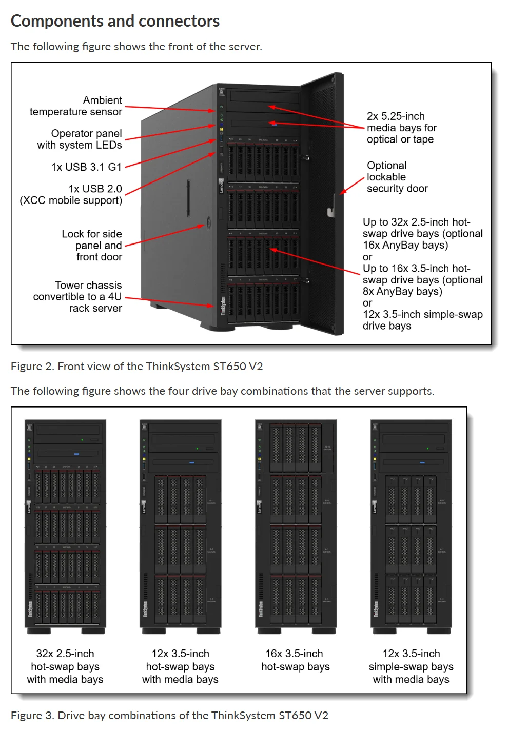 Lenovo Thinksystem St650 V2 Server Tower Manufacturer Factor Order ...