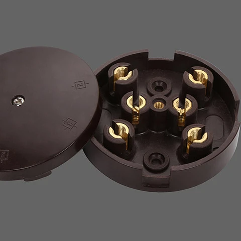 High Quality Bakelite Home Electric 20a 80mm 4termianl Brown Lamp Round ...