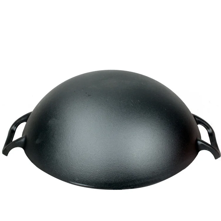 Peralatan Masak Besi Cor Tradisional Asia Dengan Gagang Ganda Wajan ...
