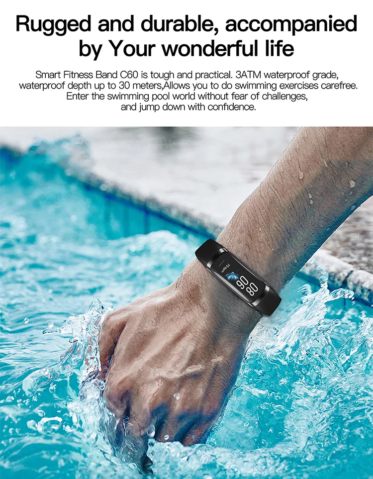 Smart Health Sports Fitness Bracelet - Waterproof & Customizable