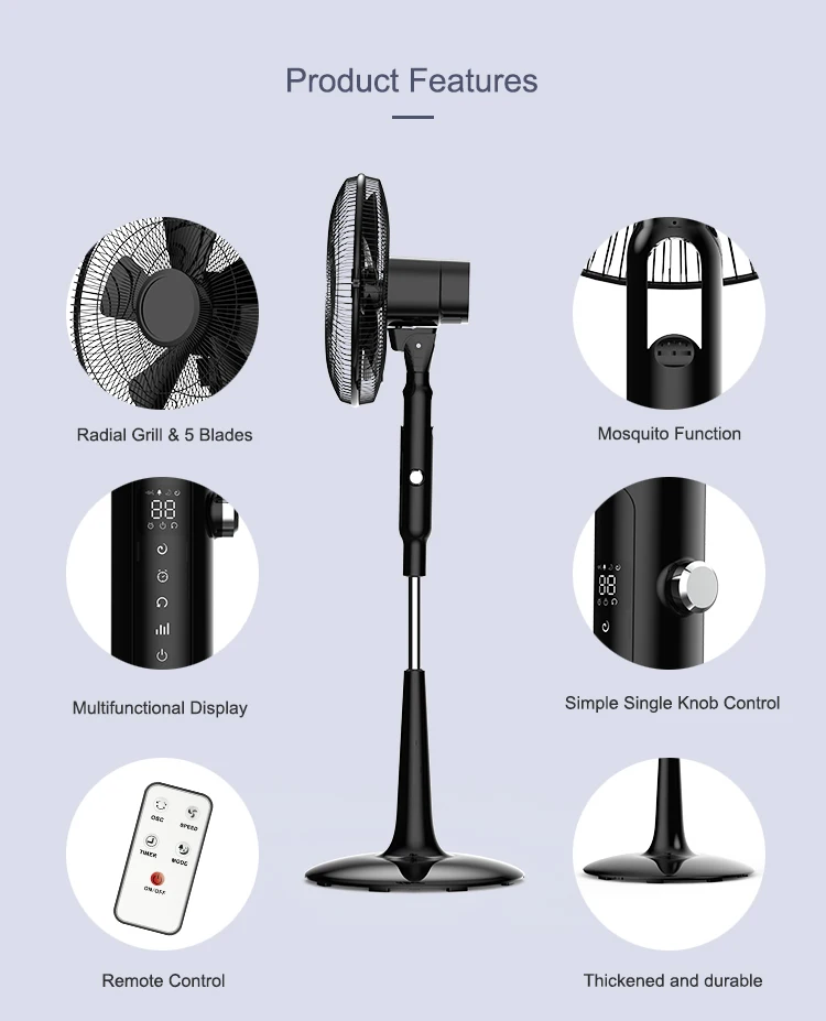 10 Speed Settings Ac Stand Fan - Buy Touch Screen Stand Fan,135 Cm ...