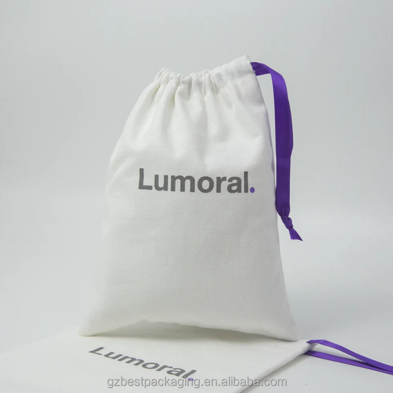 Reusable White Cotton Linen Pouch - Soft Clothes Dust Pouch