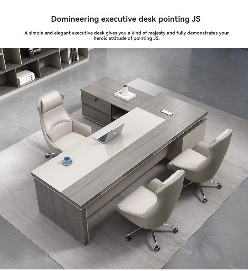 Luxury Modern L-Shaped Single Person Manager Supervisor Desk
