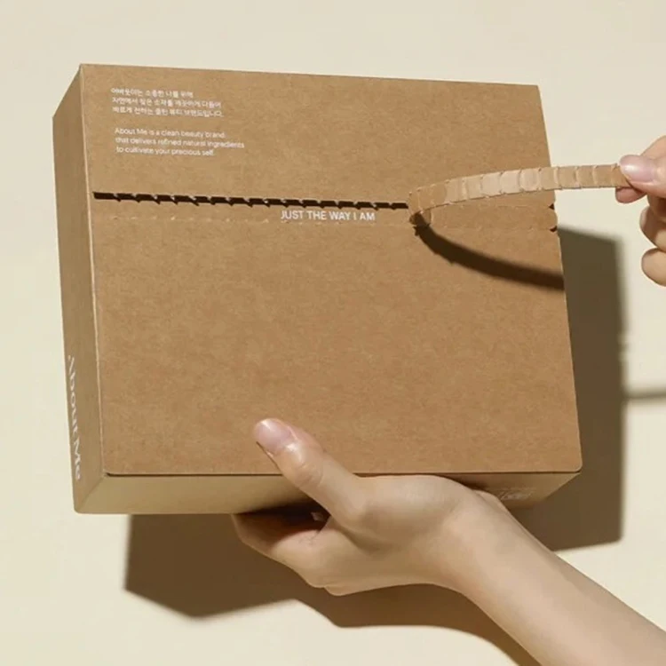 Custom Print Ecommerce Corrugated Paper Boxes Recycled Cardboard Zipper ...