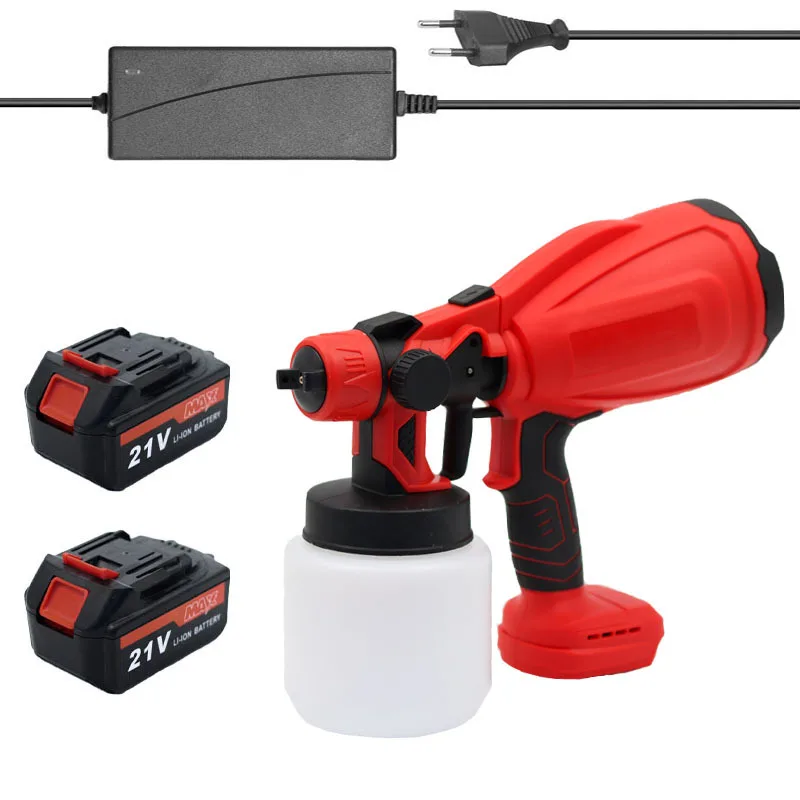 21v Lithium Battery Rechargeable Paint Spray Gun Tools