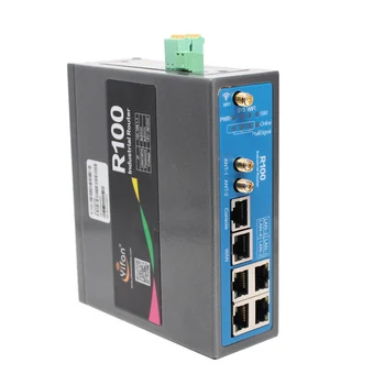 R100 4g Lte Cat4 Industrial Modem Router Dual Sim With Rs485/rs232,I/o ...