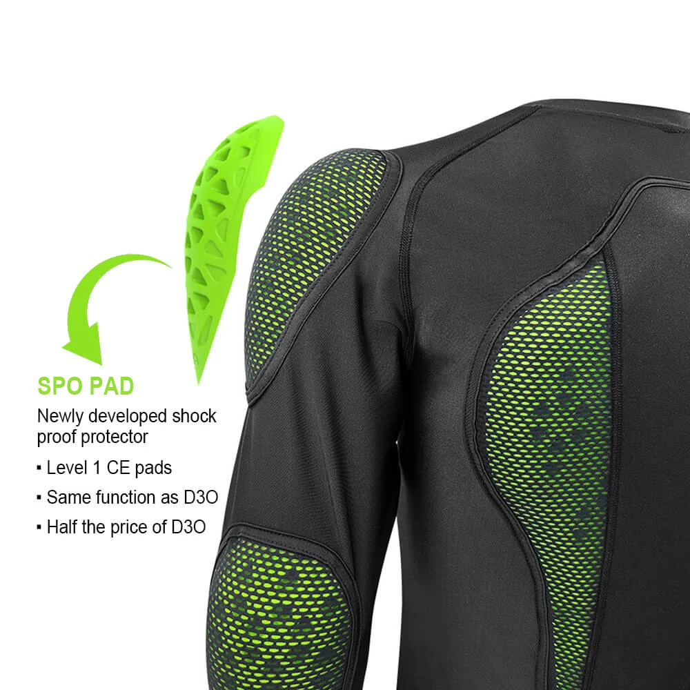 D3O/SPO Custom Snowboard Body Protective Cloth - Impact Back Shield