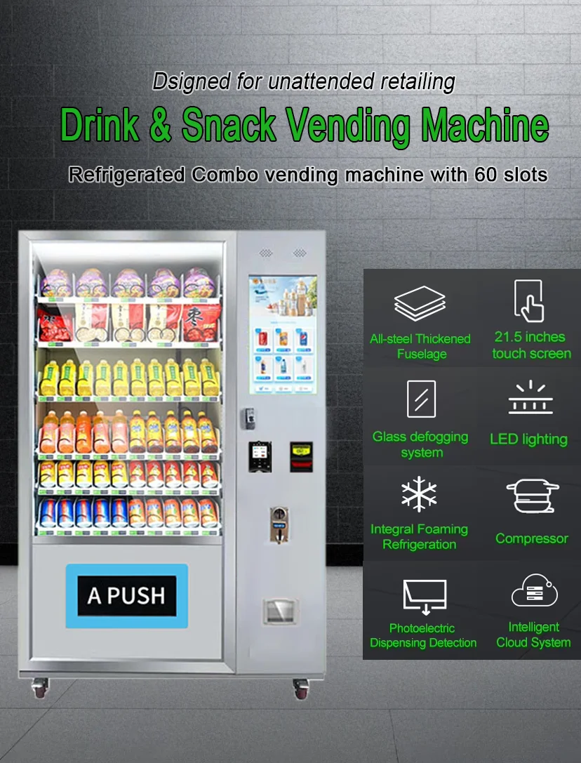 24 Hour Automatic Combo Vending Machine - Beer & Snacks