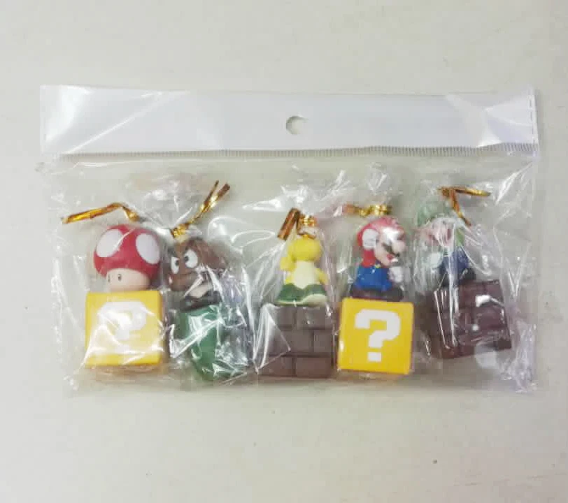 5pcs/lot Super Mario Bros Yoshi Square Figure Toy Pvc Action Figures ...