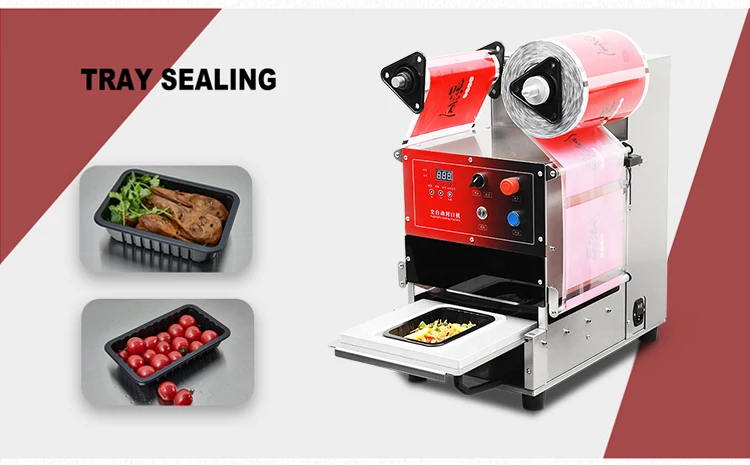 Multi-function Automatic Plastic Tray Sealing Machine For Tofu Meal ...