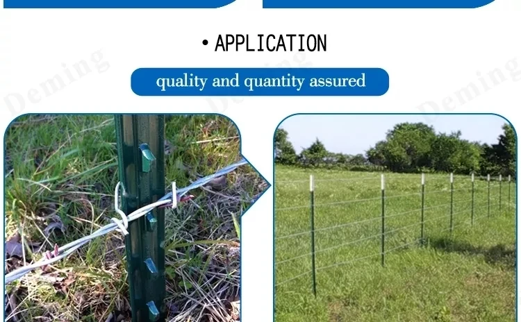 American Farm 6 Ft T Fence Post Barbed Wire Galvanized Steel Iron Green ...