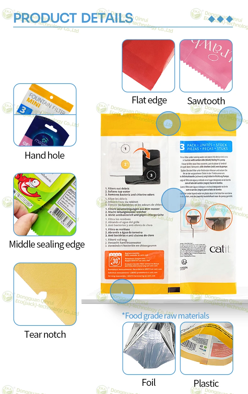 Factory Custom Clear Side Gusset Plastic Bags Packaging Food Grade ...