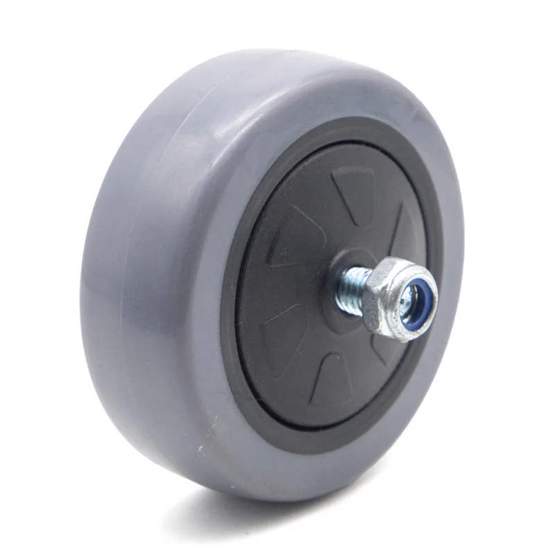 Durable Black Rubber Plastic Wheels - Various Sizes