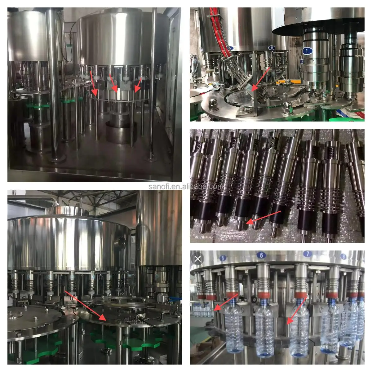 Rotary Gravity Bottle Filling Valve - 3in1 Rinsing Machine