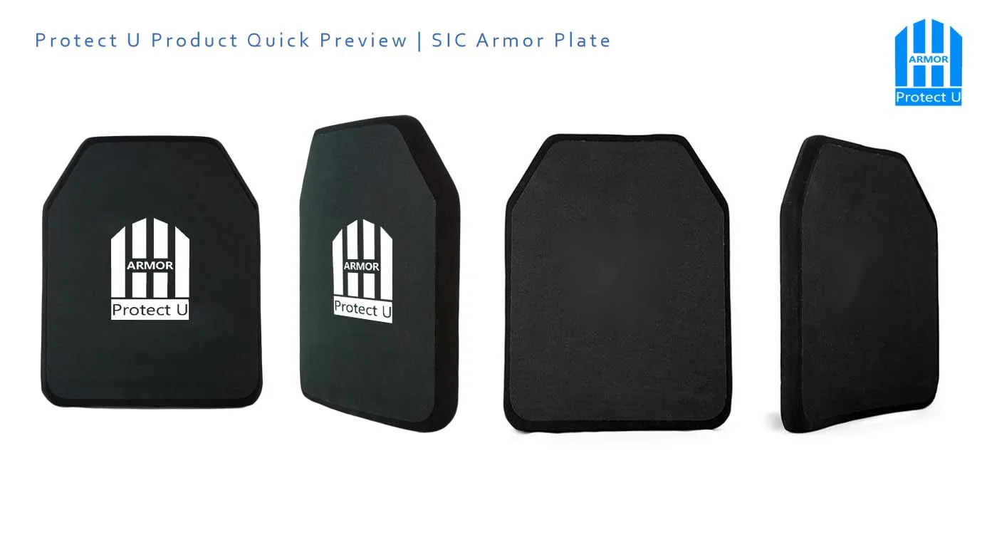 Protect U Monolithic Sic Personal Protective Uhmwpe Hard Sic Plate ...