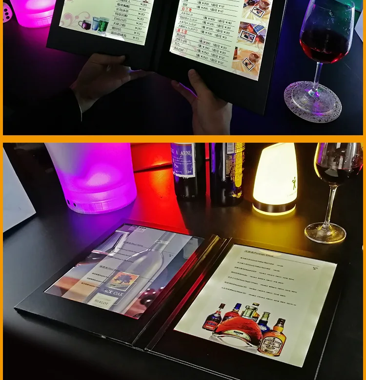 Leather LED Menu Holder - Elegant Drink Menu Book Covers