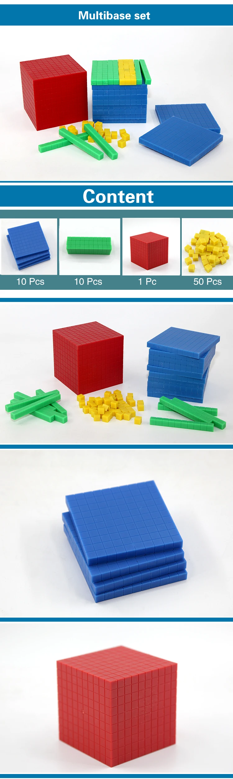 School High Educational Mathematics Toy Blocks Plastic Colorful ...