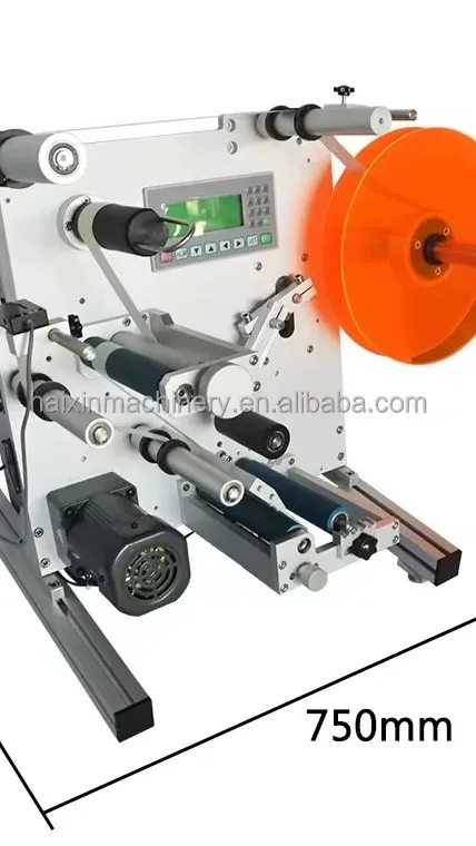 Manual Semi-automatic Glass Jar Wine Bottle Sticker Labeling Machine For Plastic Round Bottles ...