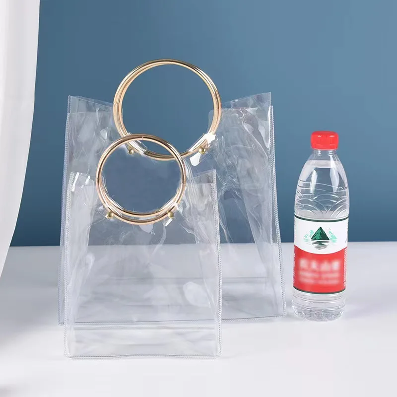 PVC Bag Shopping Round Tote Custom Size Plastic Bag Pvc Gift Bag with ...