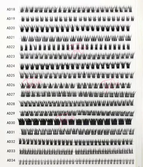 Eye Lashes Individual Cluster Eyelashes Lash Clusters D Curl Lash ...