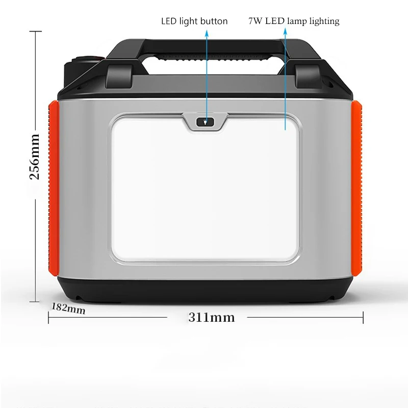 Waterproof Camping Solar Portable Power Station Generator 500w Portable ...