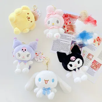 Wholesale Kawaii Cartoon Keychains Sanrio Plush Toy Melody Kuromi Soft ...