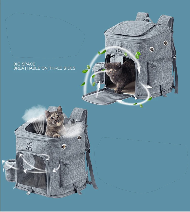 Round Durable Quality Portable Pet Cage Soft Travel Carrier Backpack ...