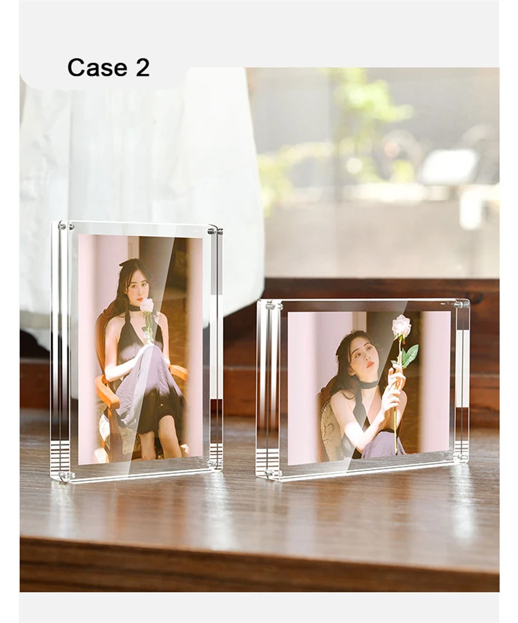 Customized Clear Acrylic Frame Holder Photo Frame Desktop Stand ...