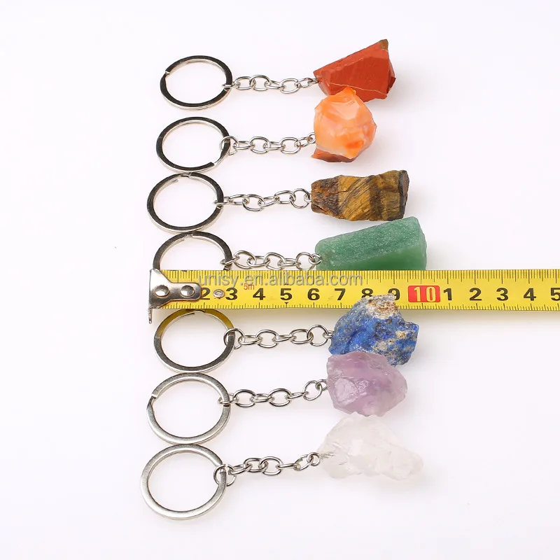 Natural Crystal Agate Tourmaline Original Stone Keychain - Buy Stone ...