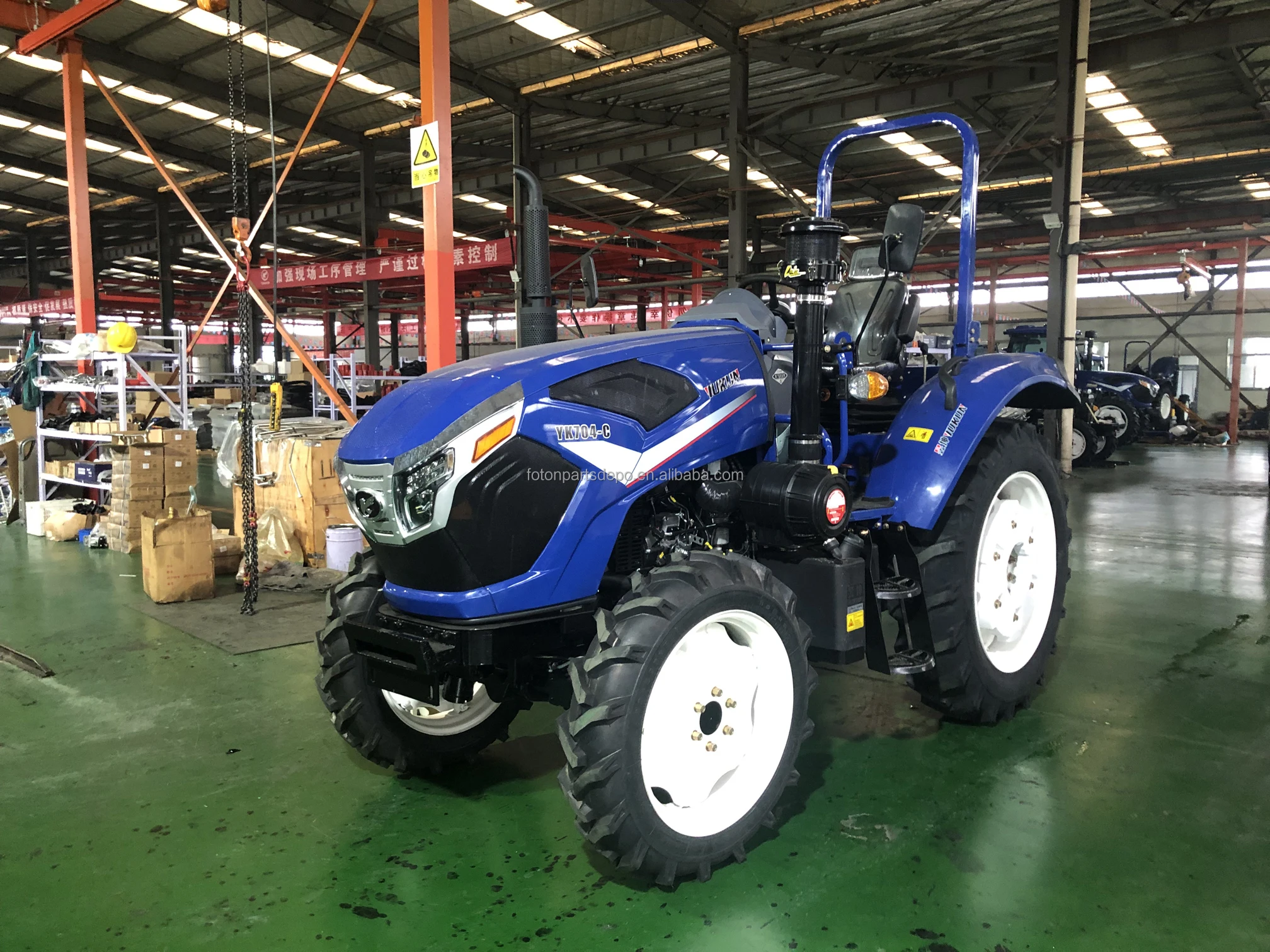 70HP Agricultural Tractor 4 Wheel Drive with Rops Agricultural Machinery & Equipment Farm ...